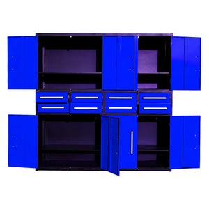 Unused 7-Foot Industrial Storage Cabinet with 8 Drawers & 8 Cabinets